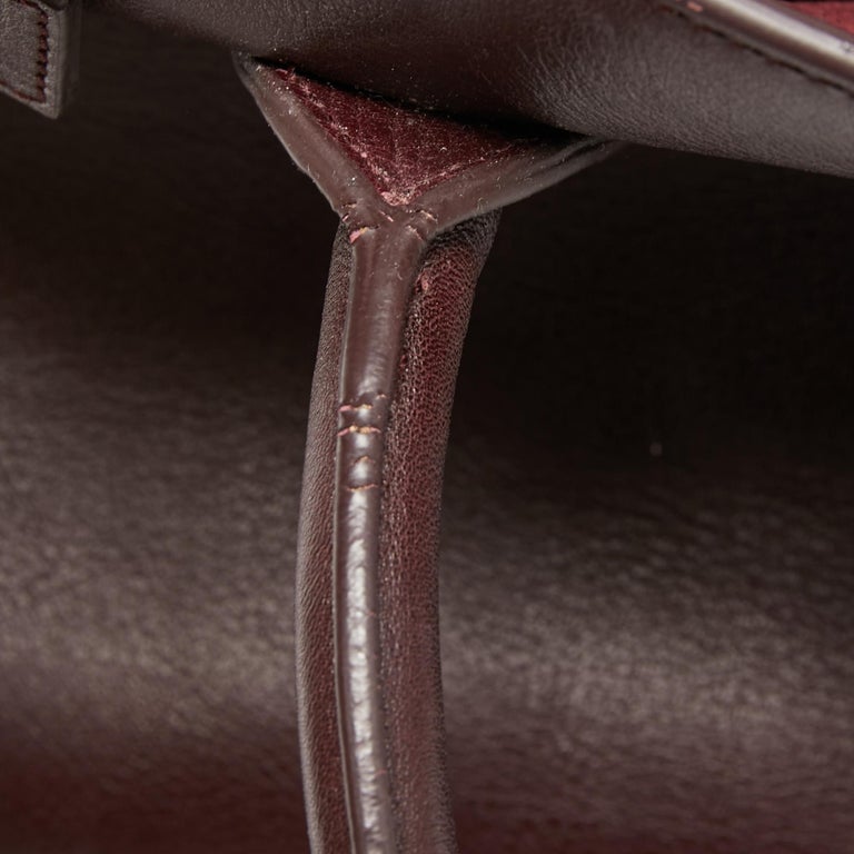 Saint Laurent Burgundy Leather Small Classic Sac De Jour Tote For Sale ...