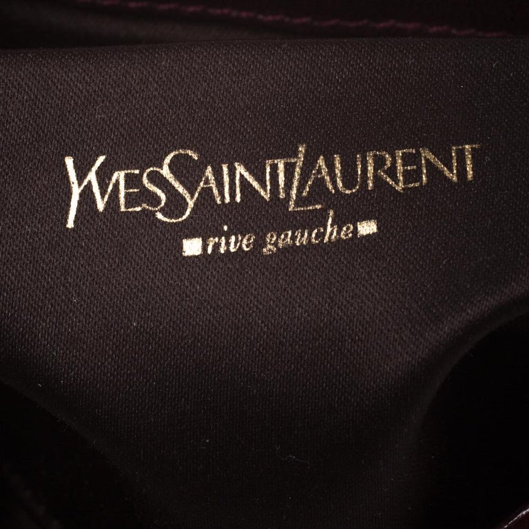 Saint Laurent Burgundy Velvet Venise Shoulder Bag at 1stDibs