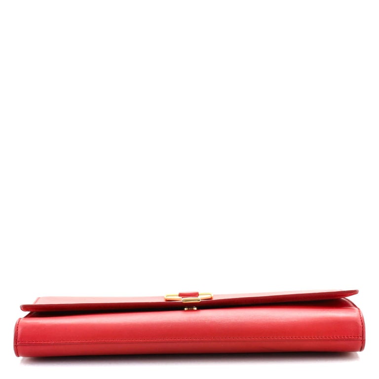 Saint Laurent Chyc Clutch Leather at 1stDibs