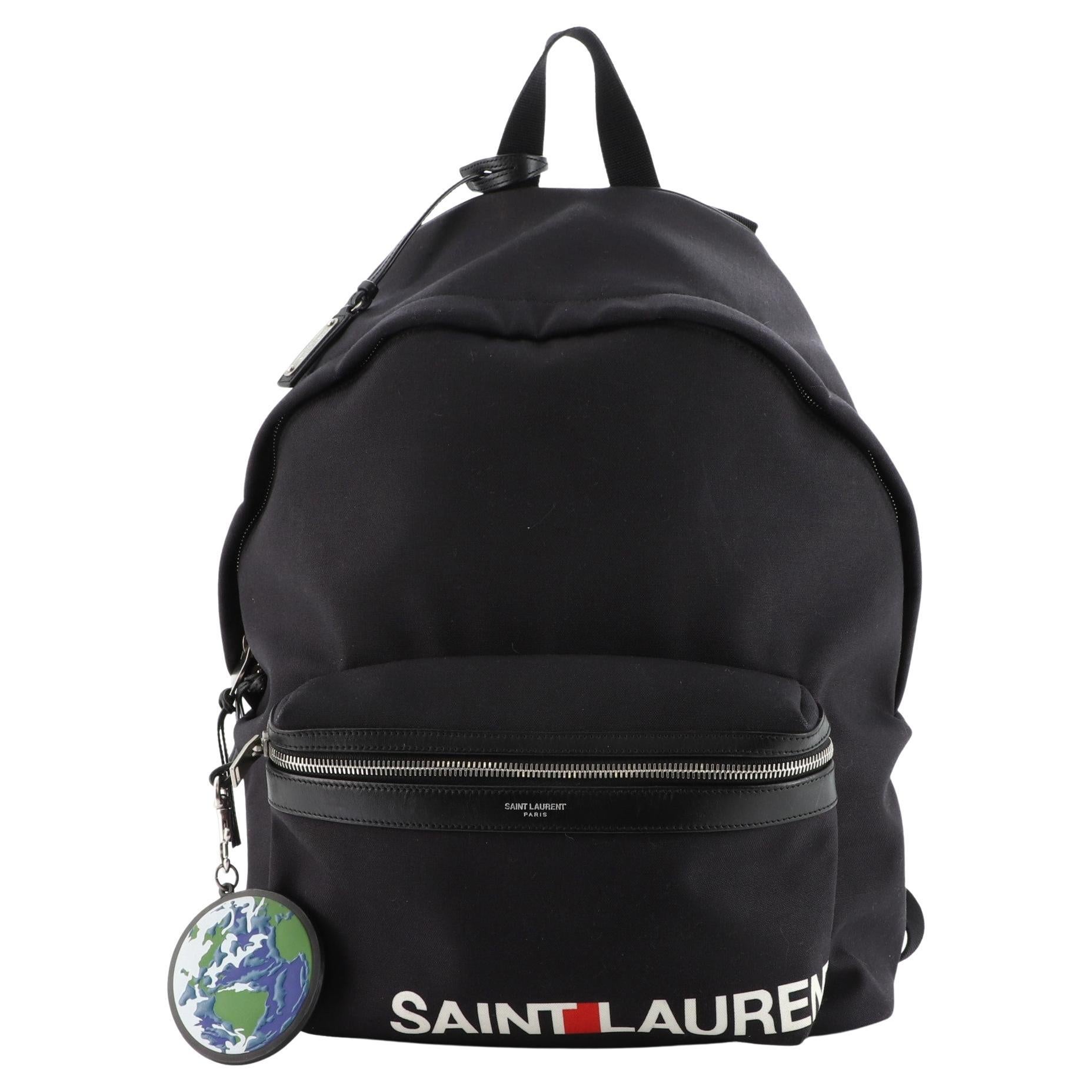 SAINT LAURENT Black Leather Drawstring ROCK SACK Backpack at 1stDibs ...