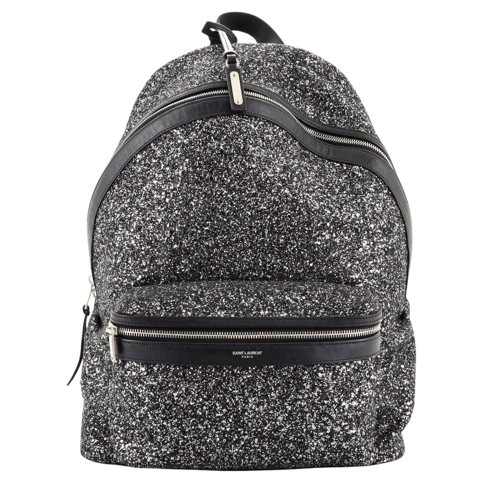 SAINT LAURENT Black Leather Drawstring ROCK SACK Backpack at 1stDibs ...