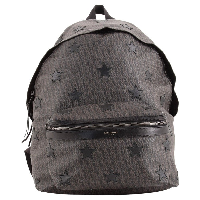 Saint Laurent City Backpack Monogram Canvas with Applique Medium For ...