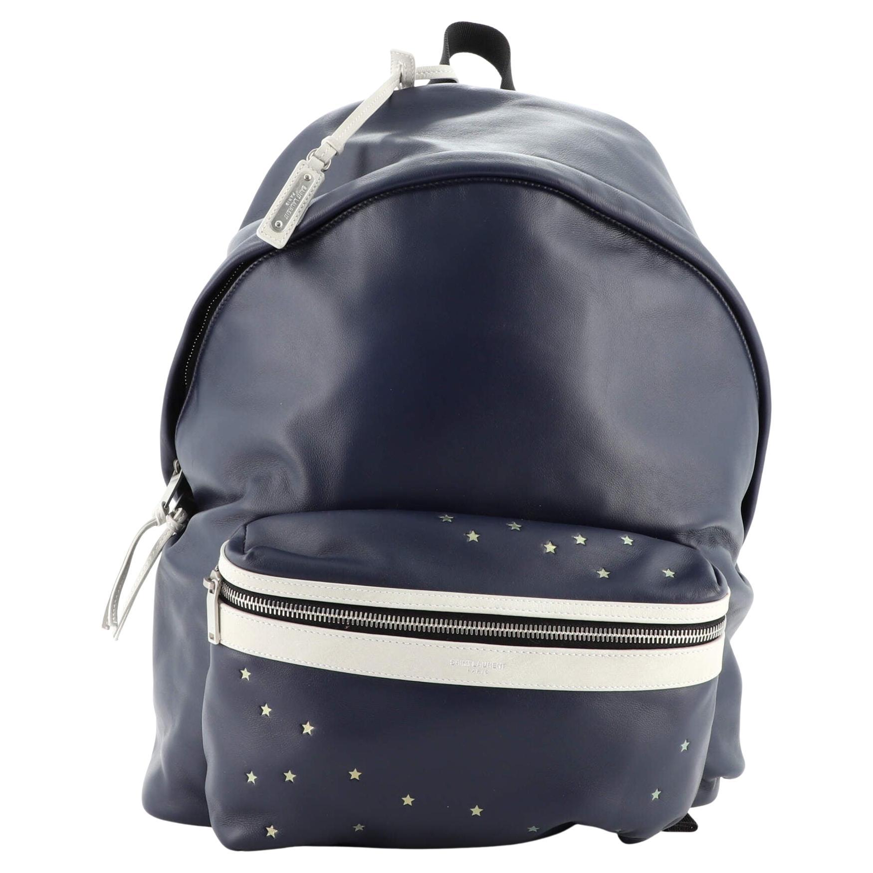 SAINT LAURENT Black Leather Drawstring ROCK SACK Backpack at 1stDibs ...