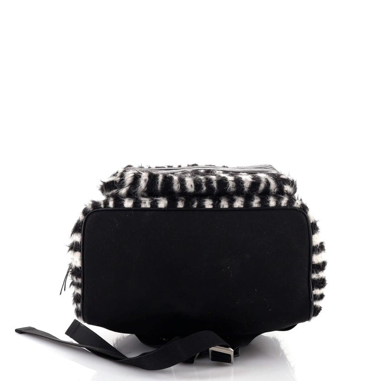 Saint Laurent City Backpack Printed Shearling For Sale at 1stDibs