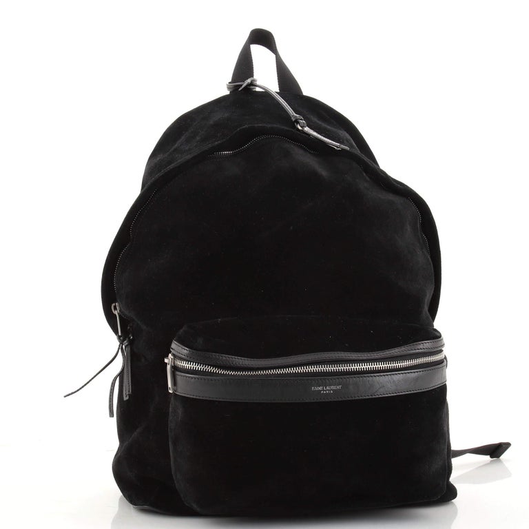 Saint Laurent City Backpack Suede Medium For Sale at 1stDibs