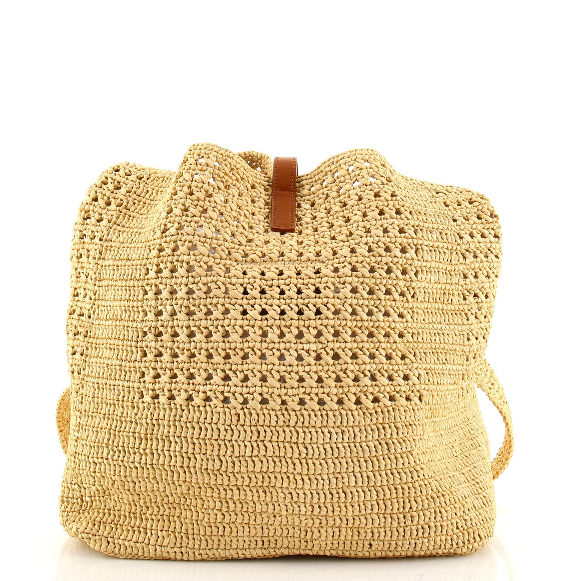 Saint Laurent Classic Hobo Crochet Raffia at 1stDibs | ysl crochet bag ...