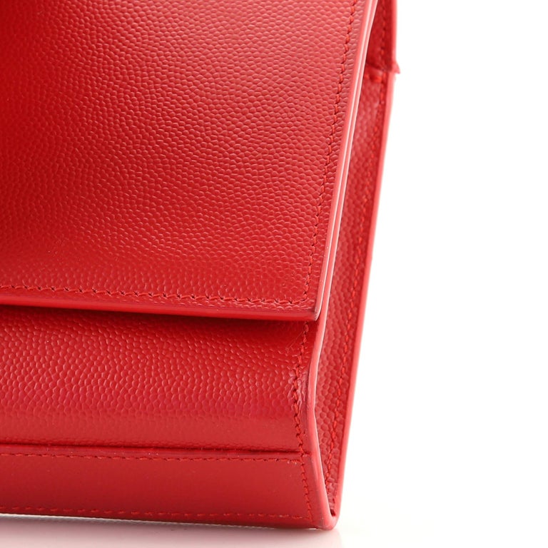 Saint Laurent Classic Monogram Clutch Leather Long For Sale at 1stDibs