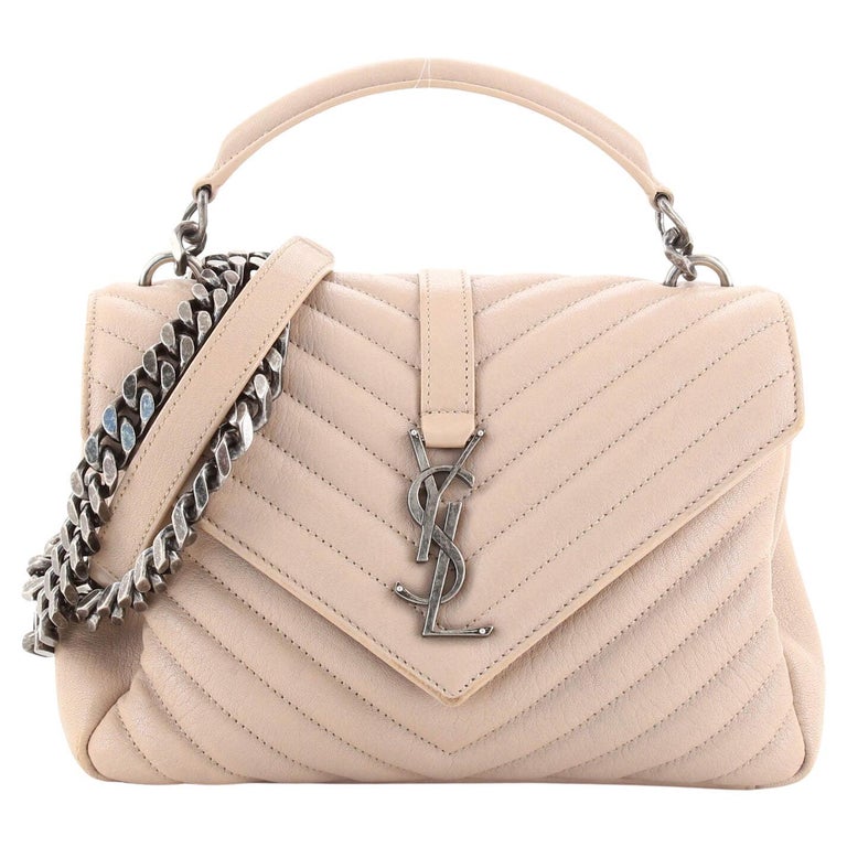 Saint Laurent Classic Monogram College Bag Matelasse Chevron Leather ...