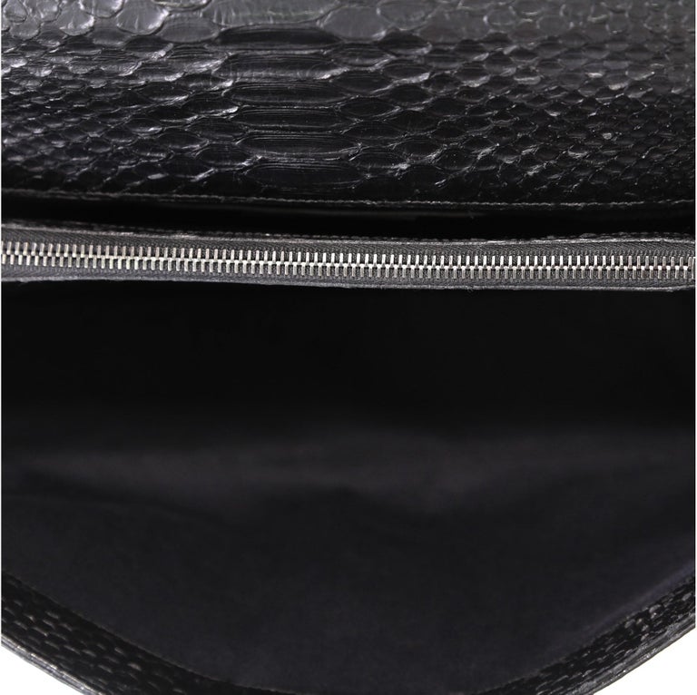 Saint Laurent Classic Monogram College Bag Python Embossed Leather ...