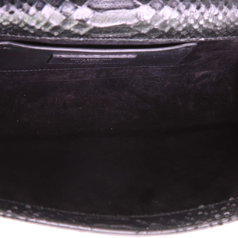 Saint Laurent Classic Monogram Tassel Crossbody Bag Python Embossed ...