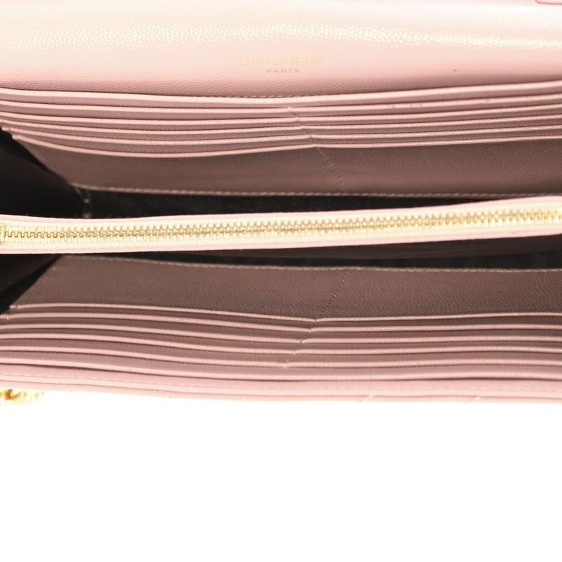 Saint Laurent Classic Monogram Wallet on Chain Matelasse Chevron ...