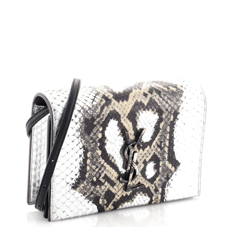Saint Laurent Classic Monogram Wallet on Strap Python Toy For Sale at ...