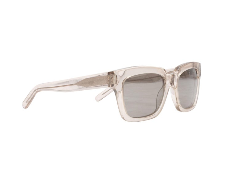 Saint Laurent Clear Acetate Wayfarer Sunglasses For Sale at 1stDibs