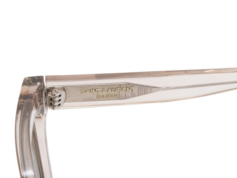 Saint Laurent Clear Acetate Wayfarer Sunglasses For Sale at 1stDibs