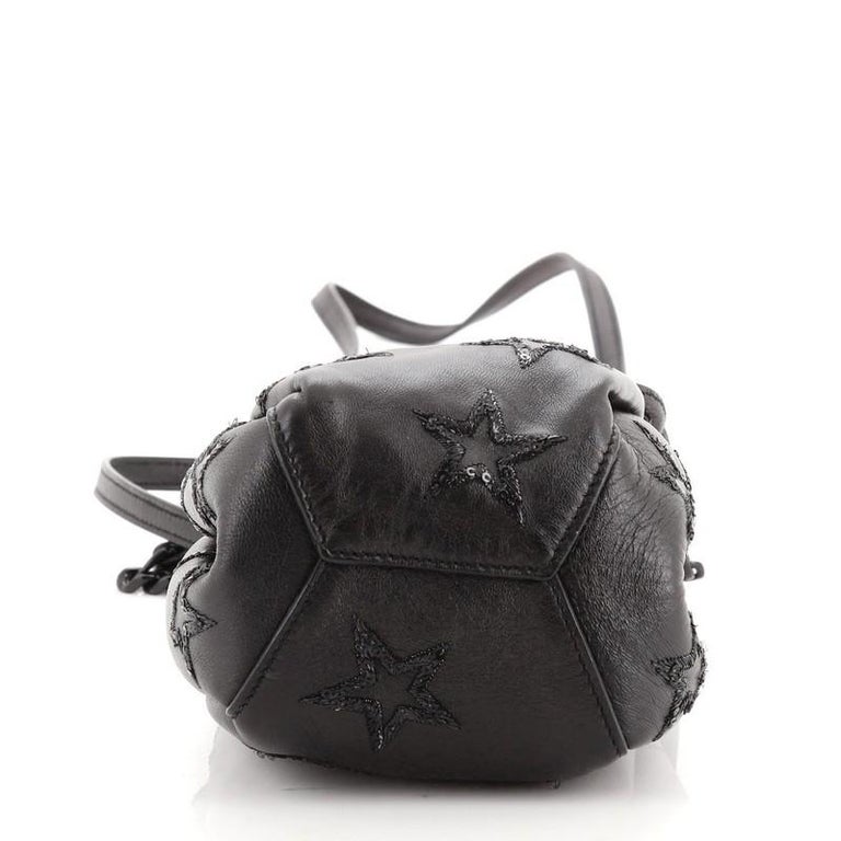 Saint Laurent Emmanuelle Bucket Bag Embellished Leather Mini at 1stDibs