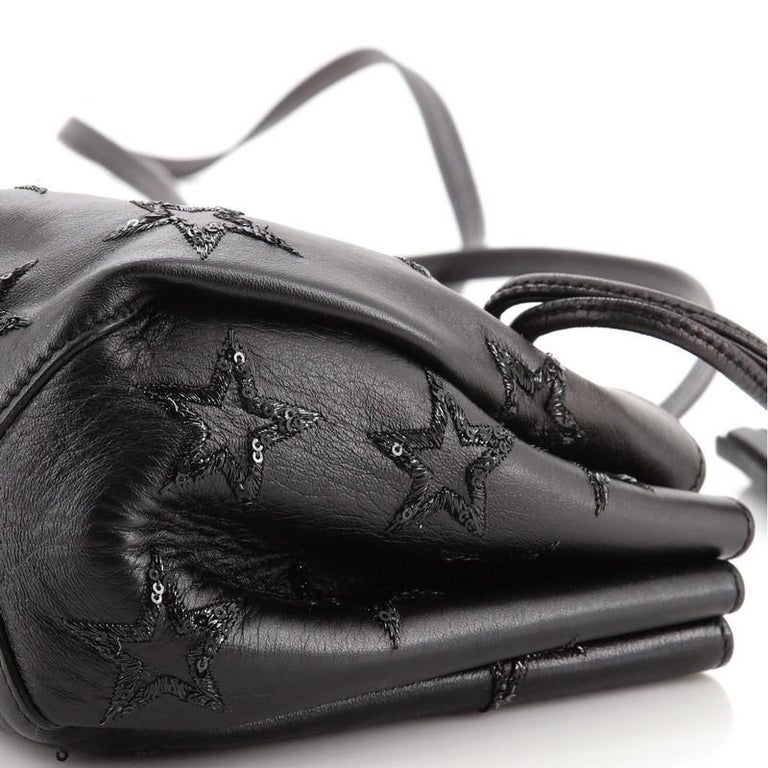 Saint Laurent Emmanuelle Bucket Bag Embellished Leather Mini at 1stDibs