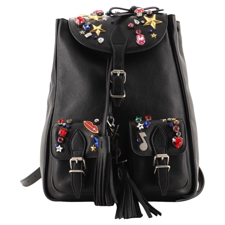 Saint Laurent Festival Backpack Embellished Leather Small at 1stDibs