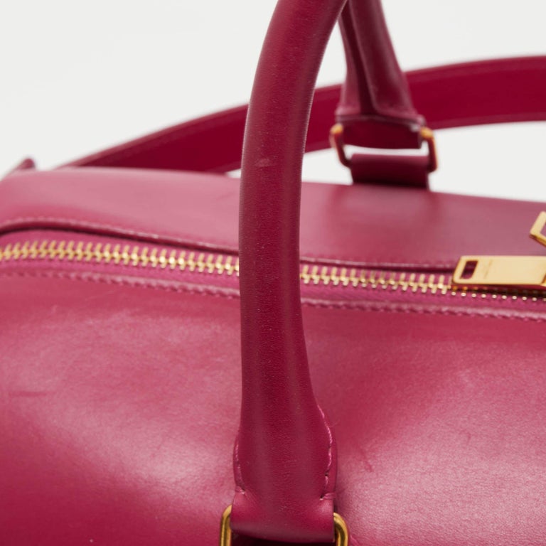 Saint Laurent Fuchsia Leather Classic Duffle 6 Bag For Sale at 1stDibs