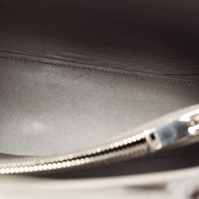 Saint Laurent Grey Croc Embossed Leather Baby Classic Sac De Jour Tote ...