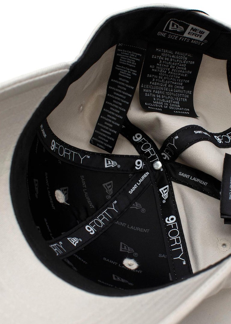 Saint Laurent Grey YSL monogram New Era baseball cap - OS For Sale at ...