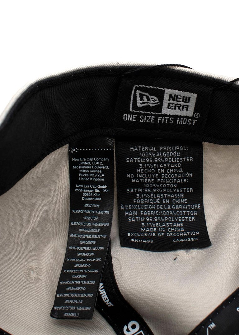 Saint Laurent Grey YSL monogram New Era baseball cap - OS For Sale at ...