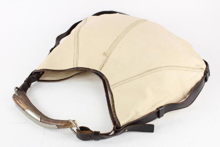 Saint Laurent Ivory Mombasa Horn Hobo Bag 7ysl1228 For Sale at 1stDibs
