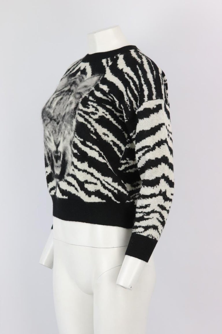 Saint Laurent Jacquard Knit Sweater Xsmall For Sale at 1stDibs