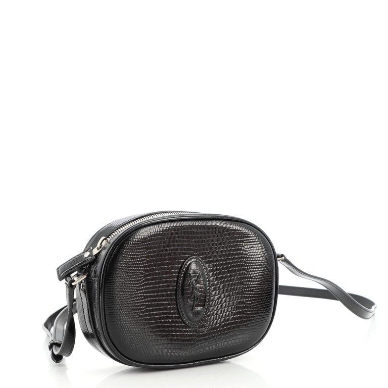 Saint Laurent Le 61 Camera Bag Lizard Embossed Patent at 1stDibs