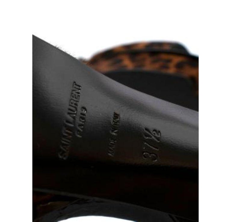 Saint Laurent Leopard Calf Hair Stiletto Pumps For Sale at 1stDibs