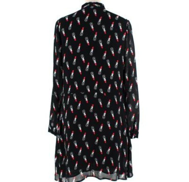 Saint Laurent Lipstick Print Dress For Sale at 1stDibs