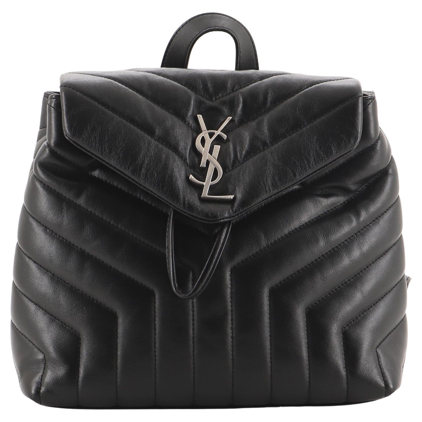 Saint Laurent City Backpack Glitter Canvas Mini at 1stDibs