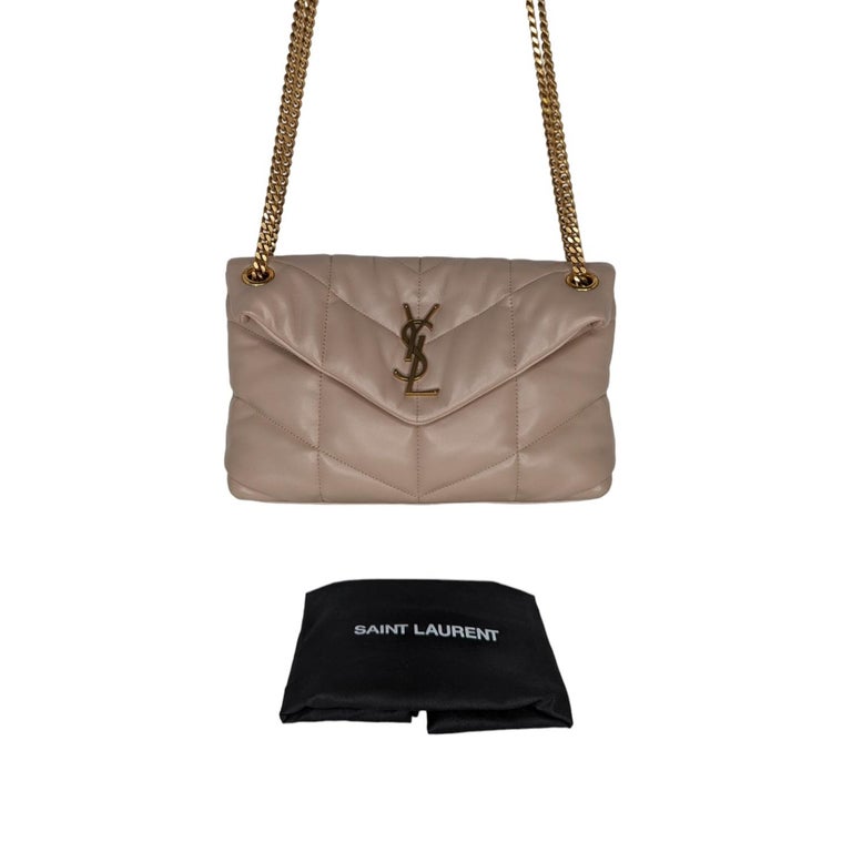 Saint Laurent Loulou Small Puffer YSL Monogram Flap Shoulder Bag at 1stDibs