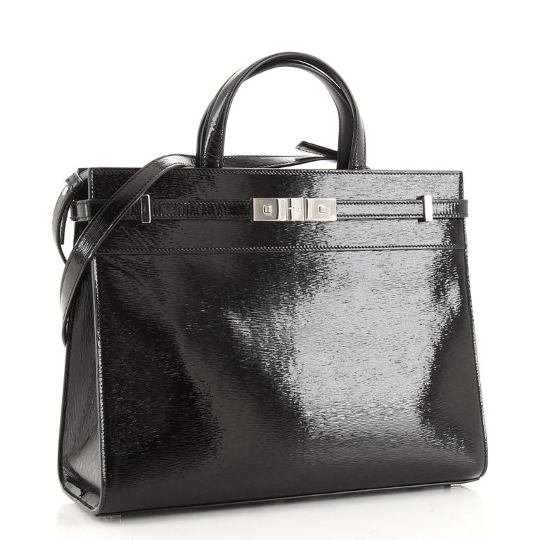 Saint Laurent Manhattan Tote Patent Small at 1stDibs