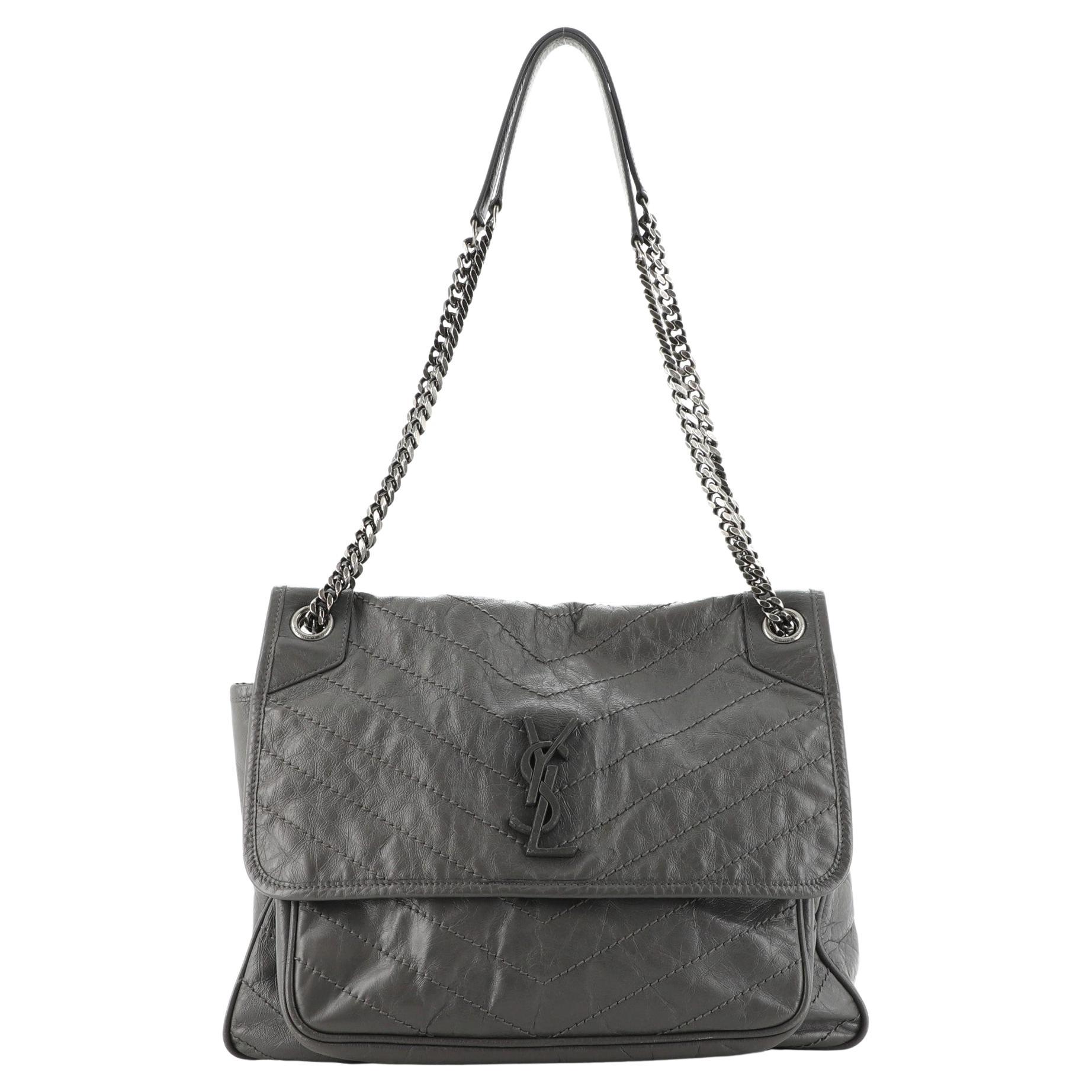 YSL Green Vert Fonce Medium Niki Bag at 1stDibs | ysl niki medium sale ...