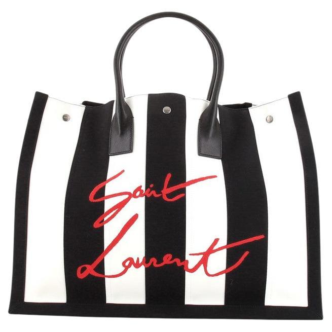 Saint Laurent Manhattan Tote Crocodile Embossed Leather Small at ...