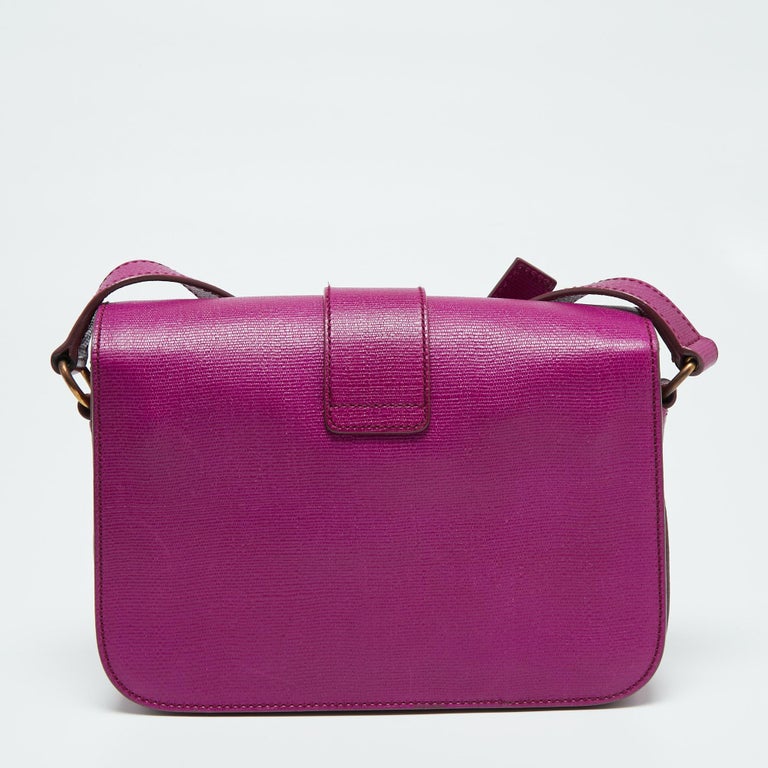 Saint Laurent Paris Magenta Leather Ligne Y Shoulder Bag at 1stDibs