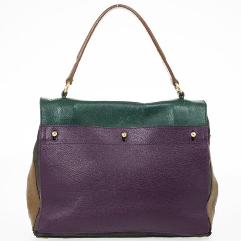 Saint Laurent Paris Tri Color Muse Two Satchel For Sale at 1stDibs