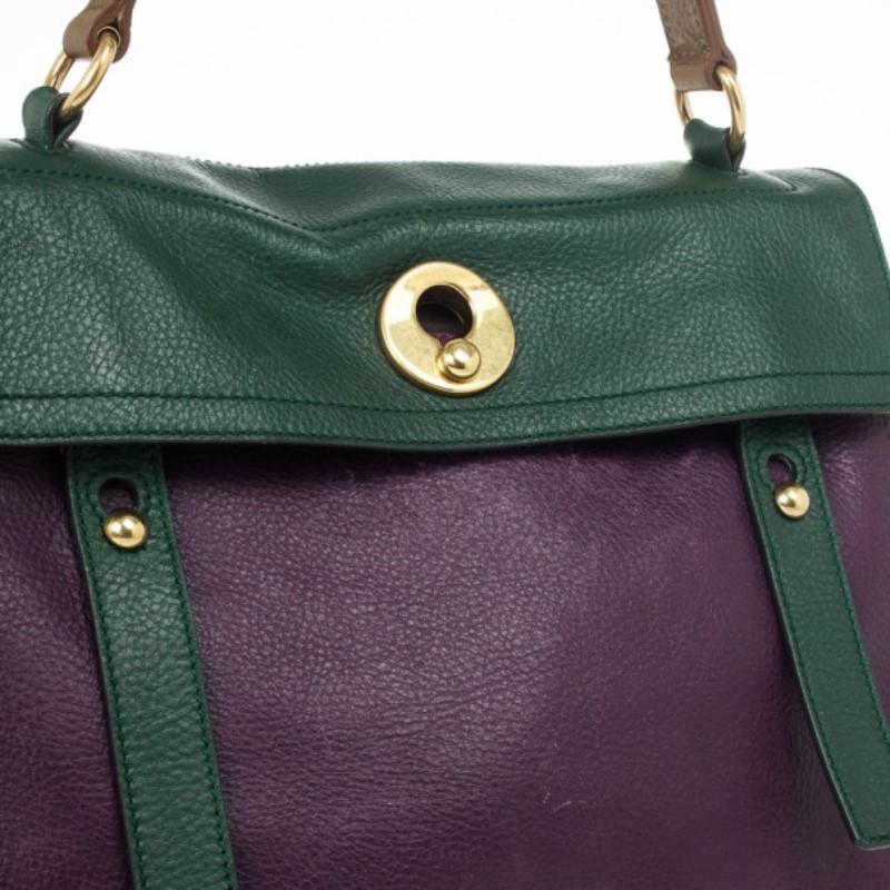 Saint Laurent Paris Tri Color Muse Two Satchel For Sale at 1stDibs