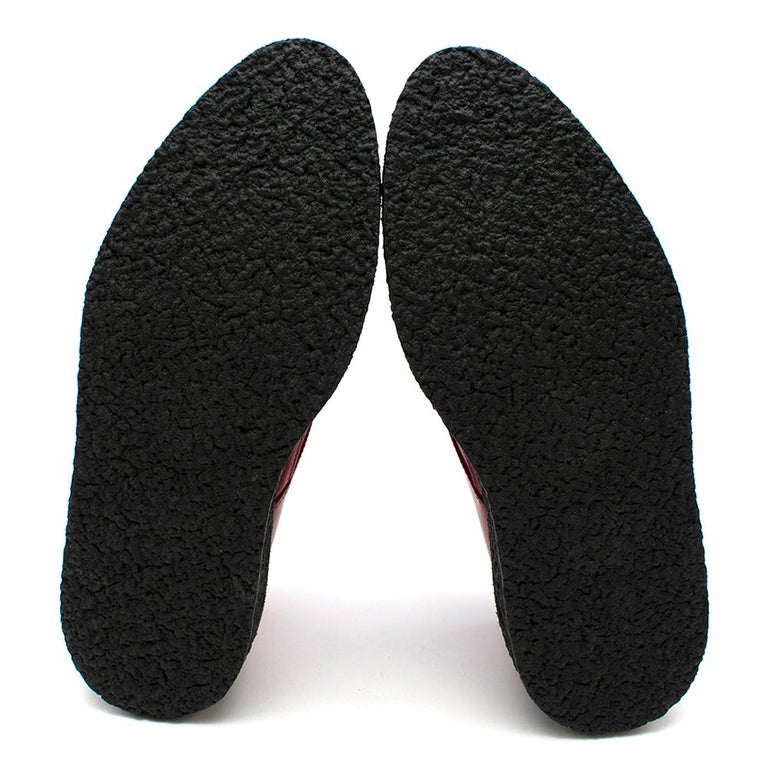 Saint Laurent Red Monk Buckle Creepers 38 at 1stDibs | saint laurent ...