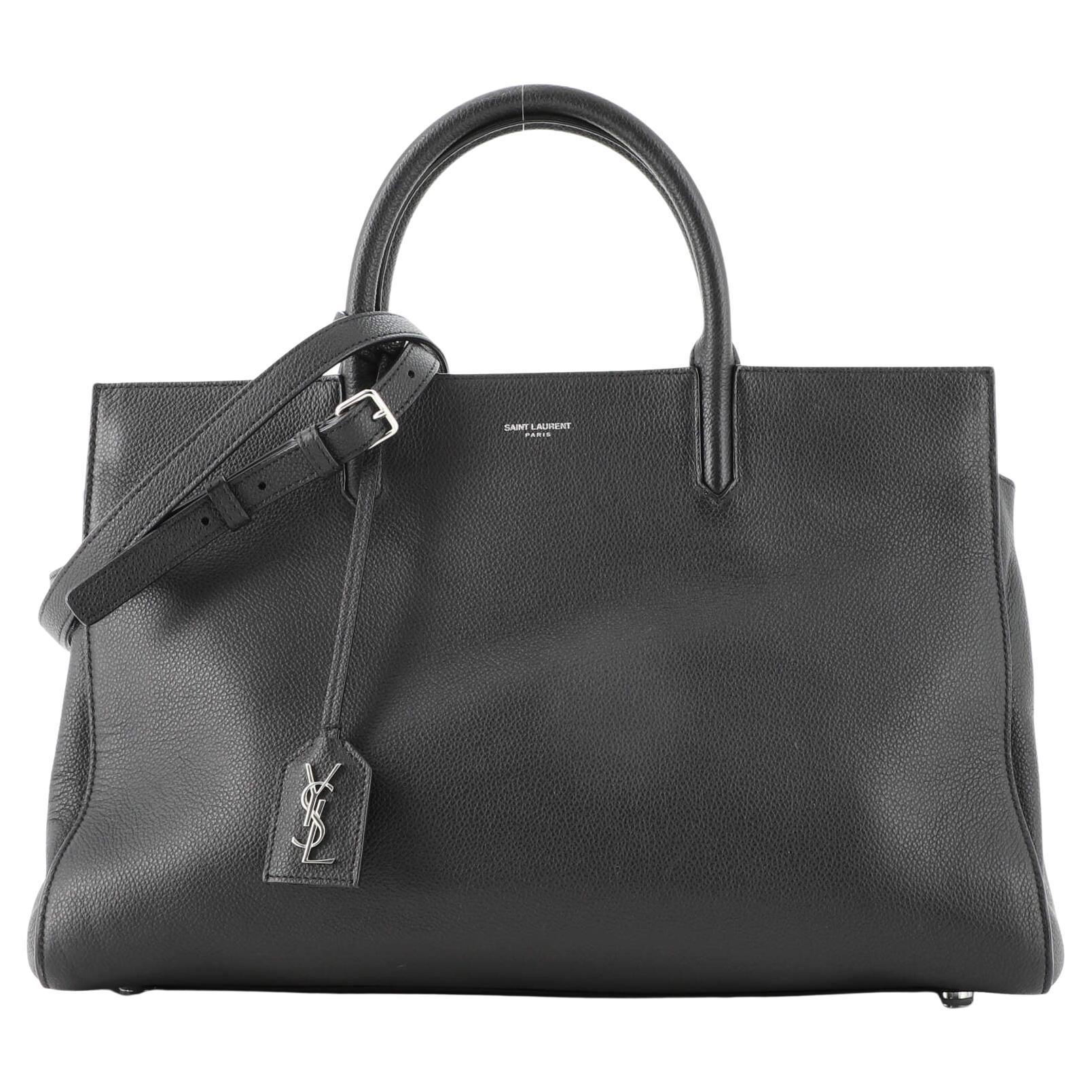 Saint Laurent Manhattan Tote Crocodile Embossed Leather Small at ...