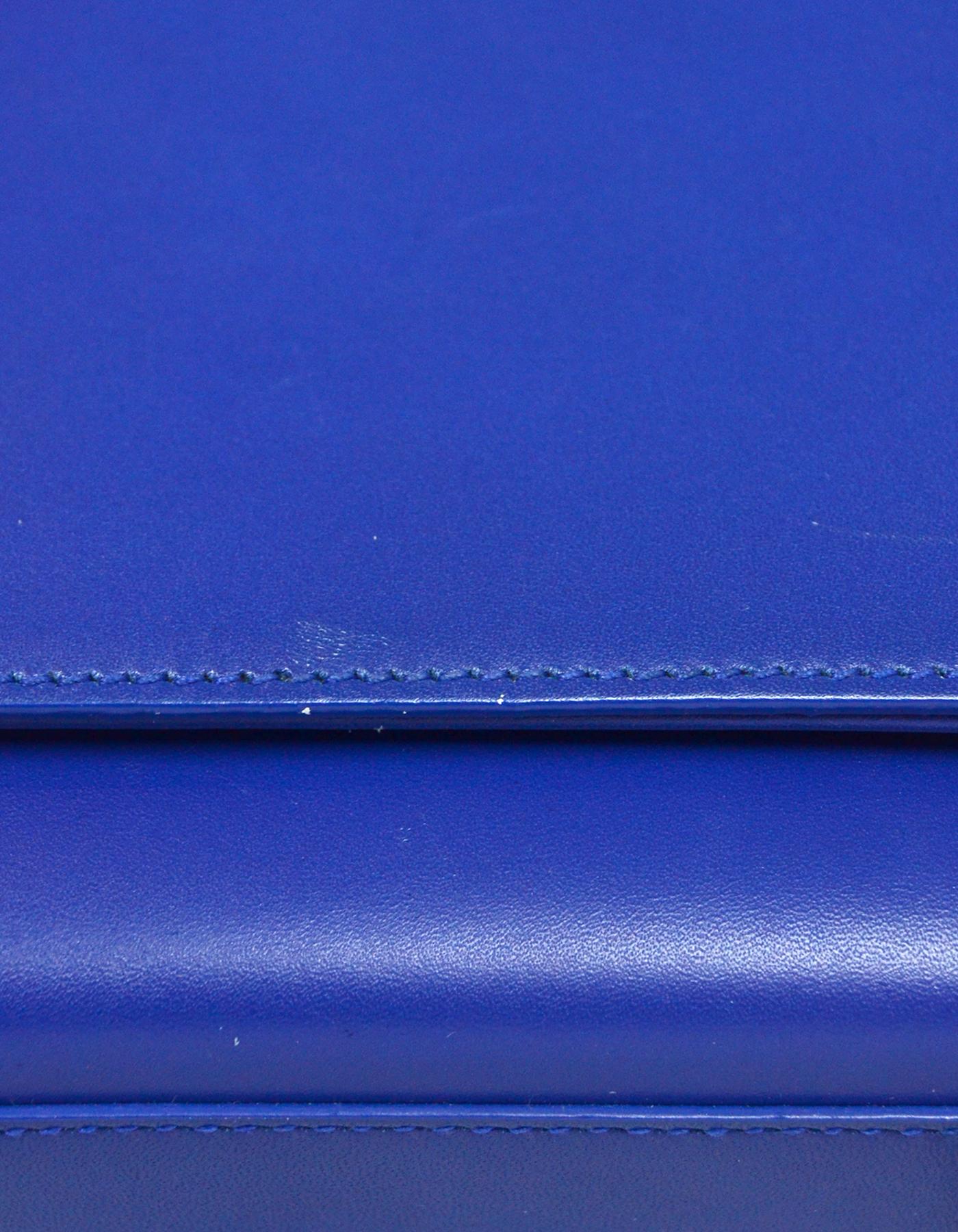 Saint Laurent Royal Blue Leather Medium Kate Monogram Tassel Leather ...