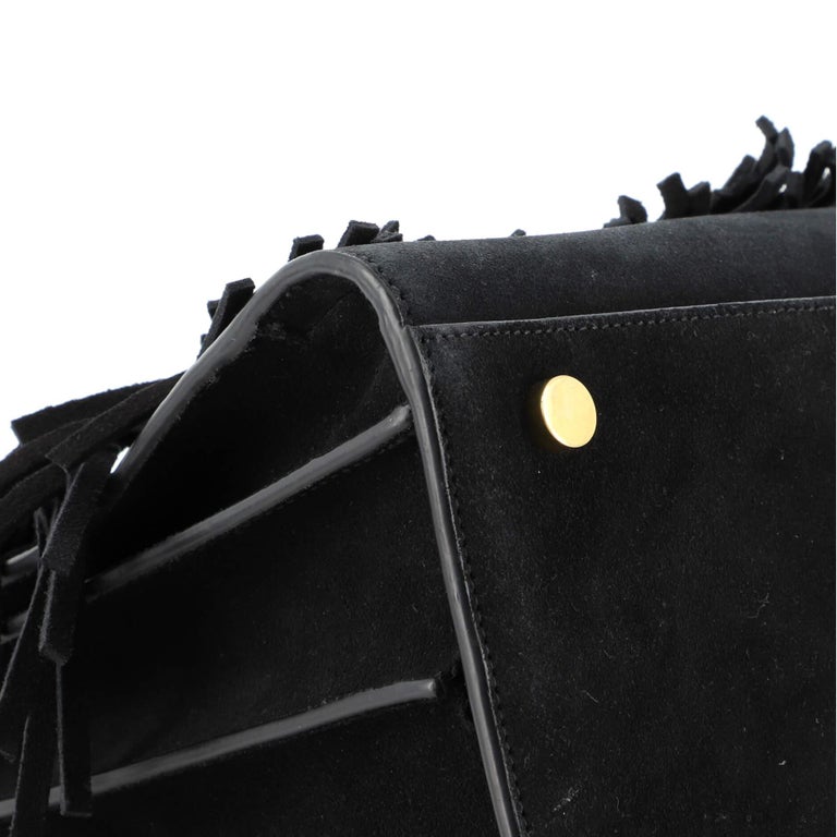 Saint Laurent Sac de Jour Bag Fringe Suede Small For Sale at 1stDibs