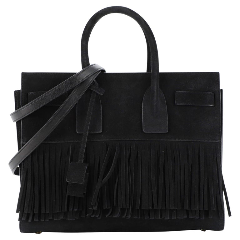 Saint Laurent Sac de Jour Bag Fringe Suede Small For Sale at 1stDibs