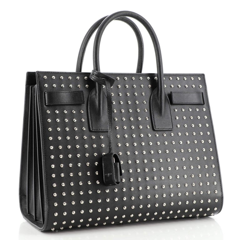 Saint Laurent Sac de Jour Bag Studded Leather Small For Sale at 1stDibs