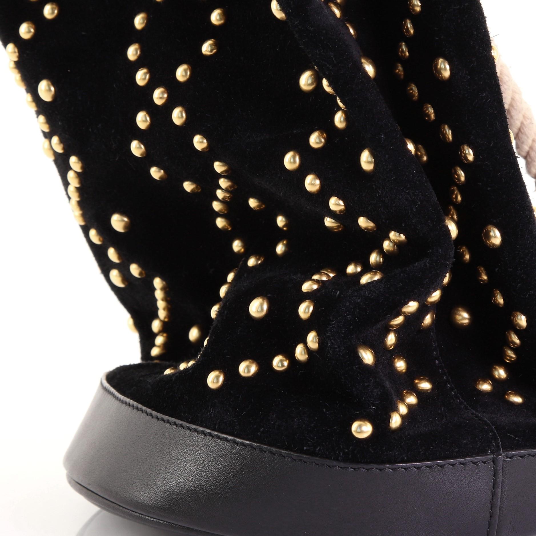 Saint Laurent Seau Bucket Bag Studded Suede Small at 1stDibs