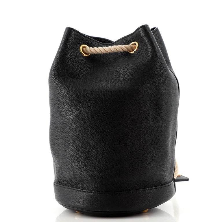 Saint Laurent Seau Rope Bucket Bag Leather Small For Sale at 1stDibs