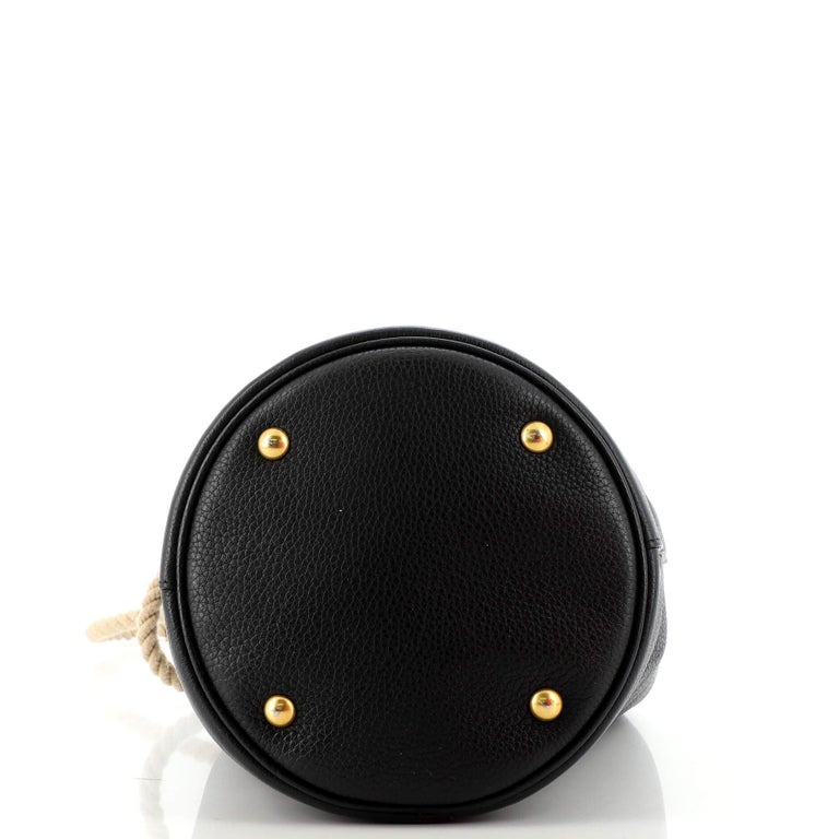 Saint Laurent Seau Rope Bucket Bag Leather Small For Sale at 1stDibs