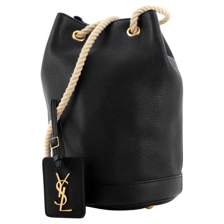 Saint Laurent Seau Rope Bucket Bag Leather Small For Sale at 1stDibs