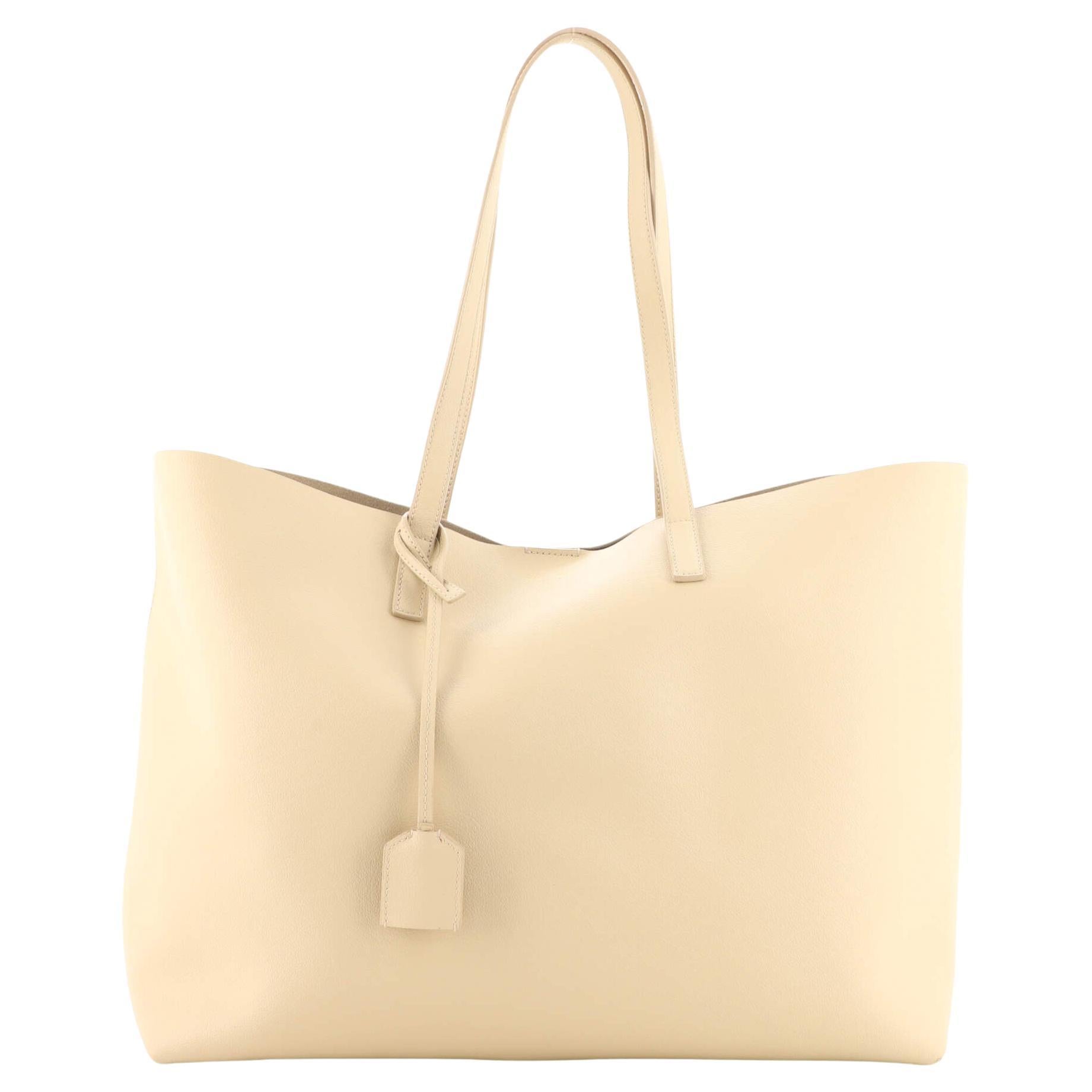 Saint Laurent Shopper Tote Leather Large at 1stDibs