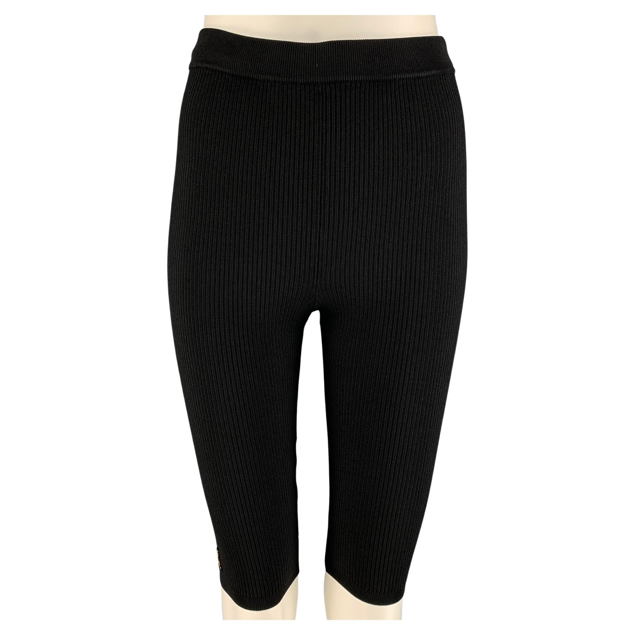 Men's MOSCHINO COUTURE Size 30 Black Fishnet Mesh Drawstring Shorts at ...